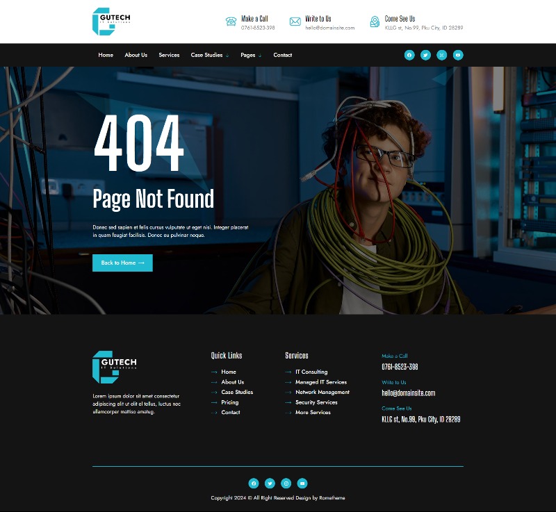 Gutech - IT Solutions Elementor Template Kit by Rometheme | ThemeForest